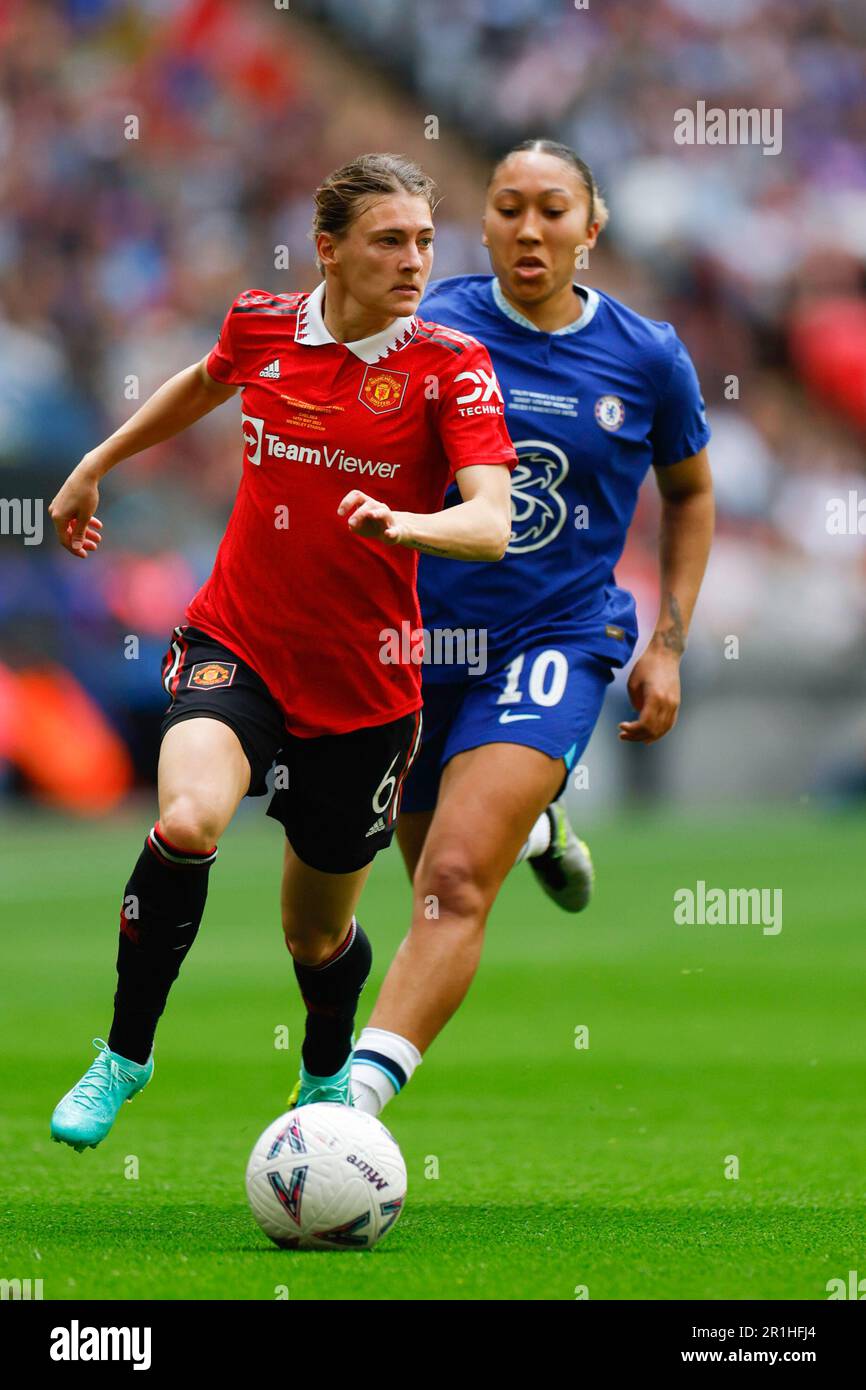 London, UK. 14th May, 2023. Hannah Blundell (6 Manchester United) in ...