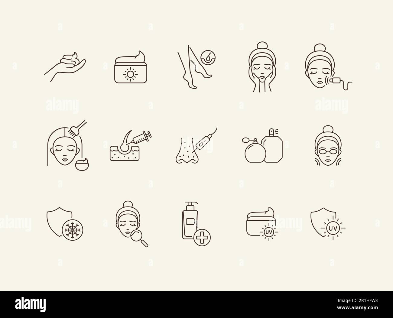Acne line icon set Stock Vector Image & Art - Alamy