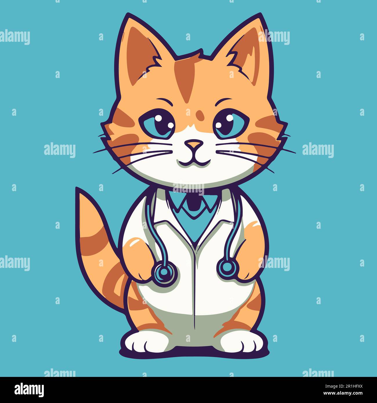 A Vet Cat Clinic Flat Vector Illustration Stock Vector Image And Art Alamy 