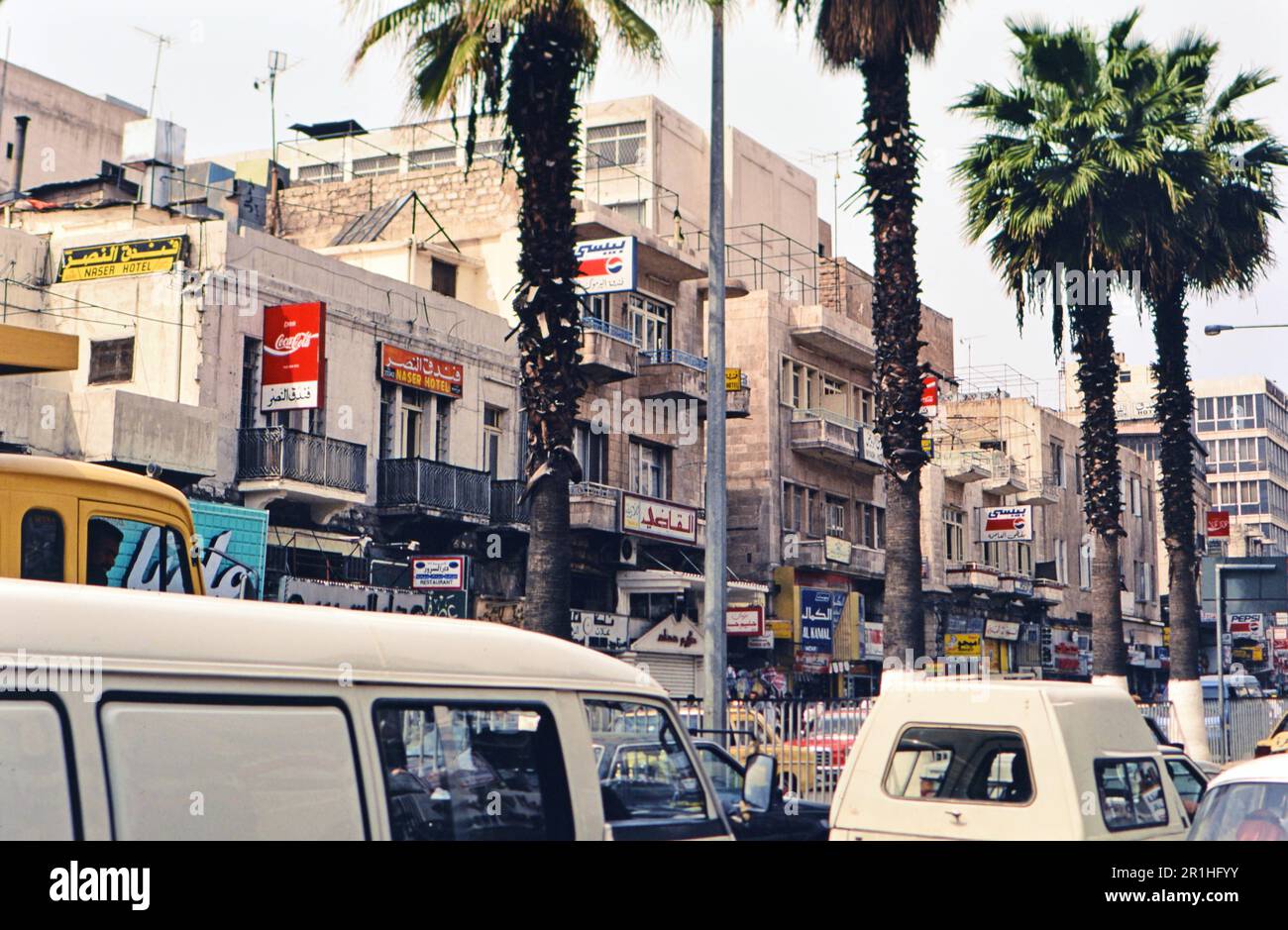 Jordan: Modern downtown Amman, street scene, busy traffic. Photo by ...