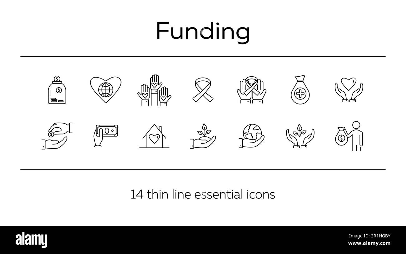 Fund raising icons Stock Vector Image & Art - Alamy