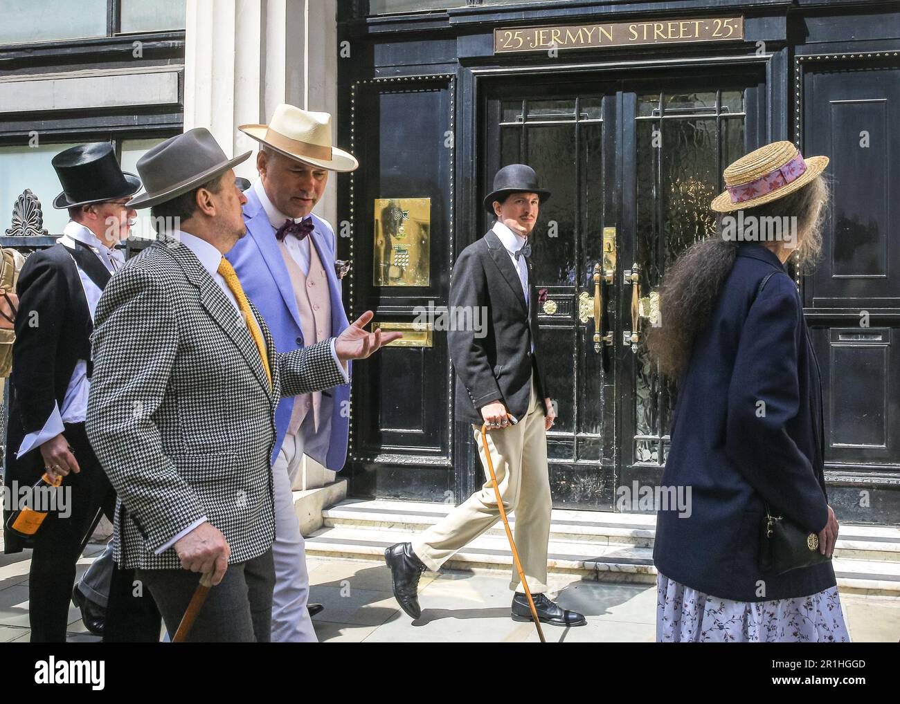 London, UK. 14th May, 2023. The annual Grand Flaneur Walk sees chaps ...