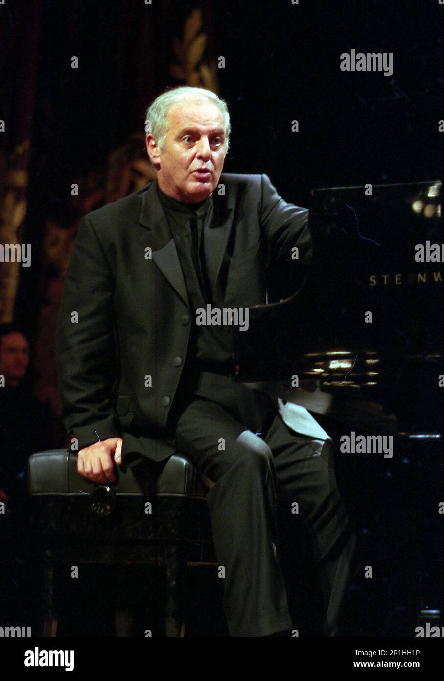 Daniel Barenboim, Argentine-Israeli pianist and conductor, gives a ...
