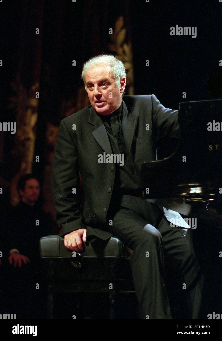 Daniel Barenboim, Argentine-Israeli pianist and conductor, gives a ...