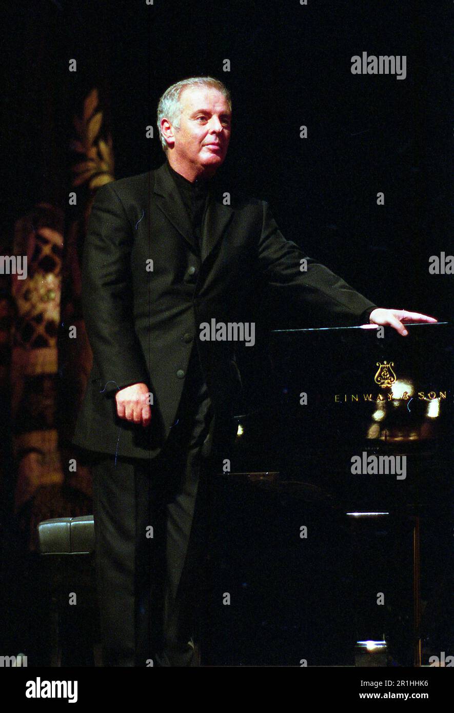 Daniel Barenboim, Argentine-Israeli pianist and conductor, gives a ...