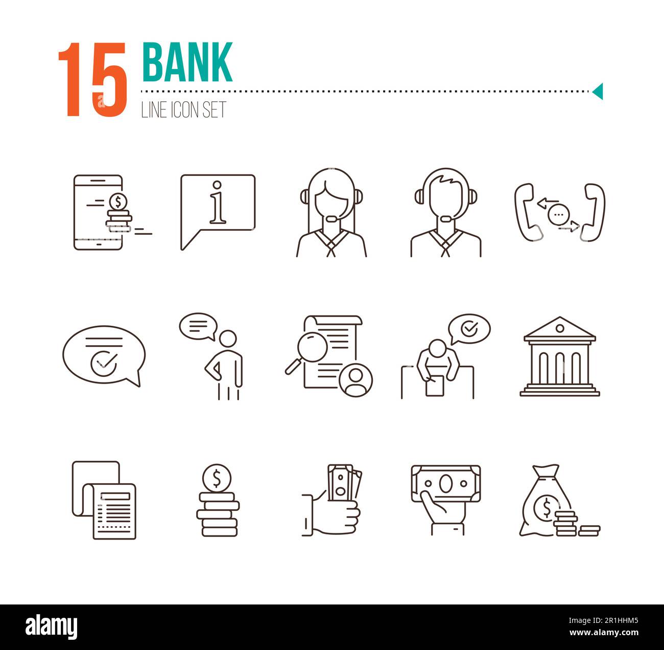 Bank service support line Cut Out Stock Images & Pictures - Alamy