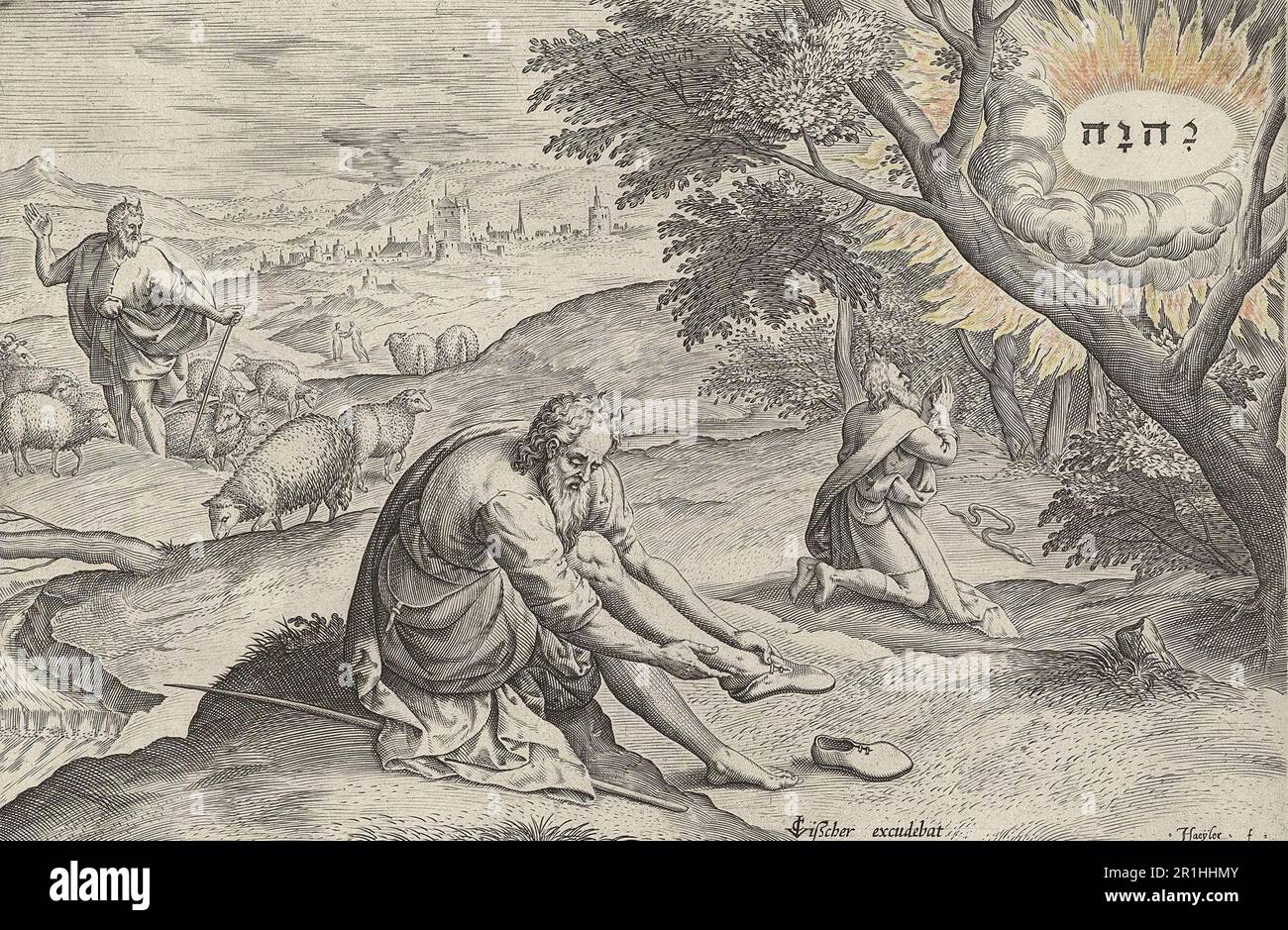 Story of the Prophet Moses, God appears to Moses in the burning bush ...