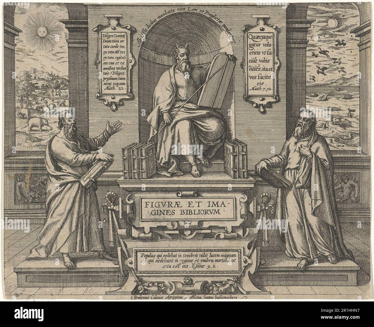 History of Prophet Moses, Moses with the Law accompanied by two ...
