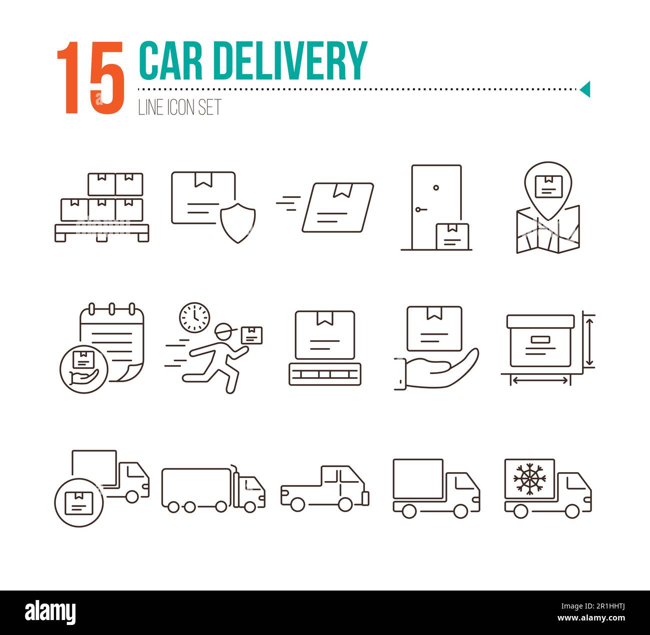 Car delivery icons Stock Vector Image & Art - Alamy