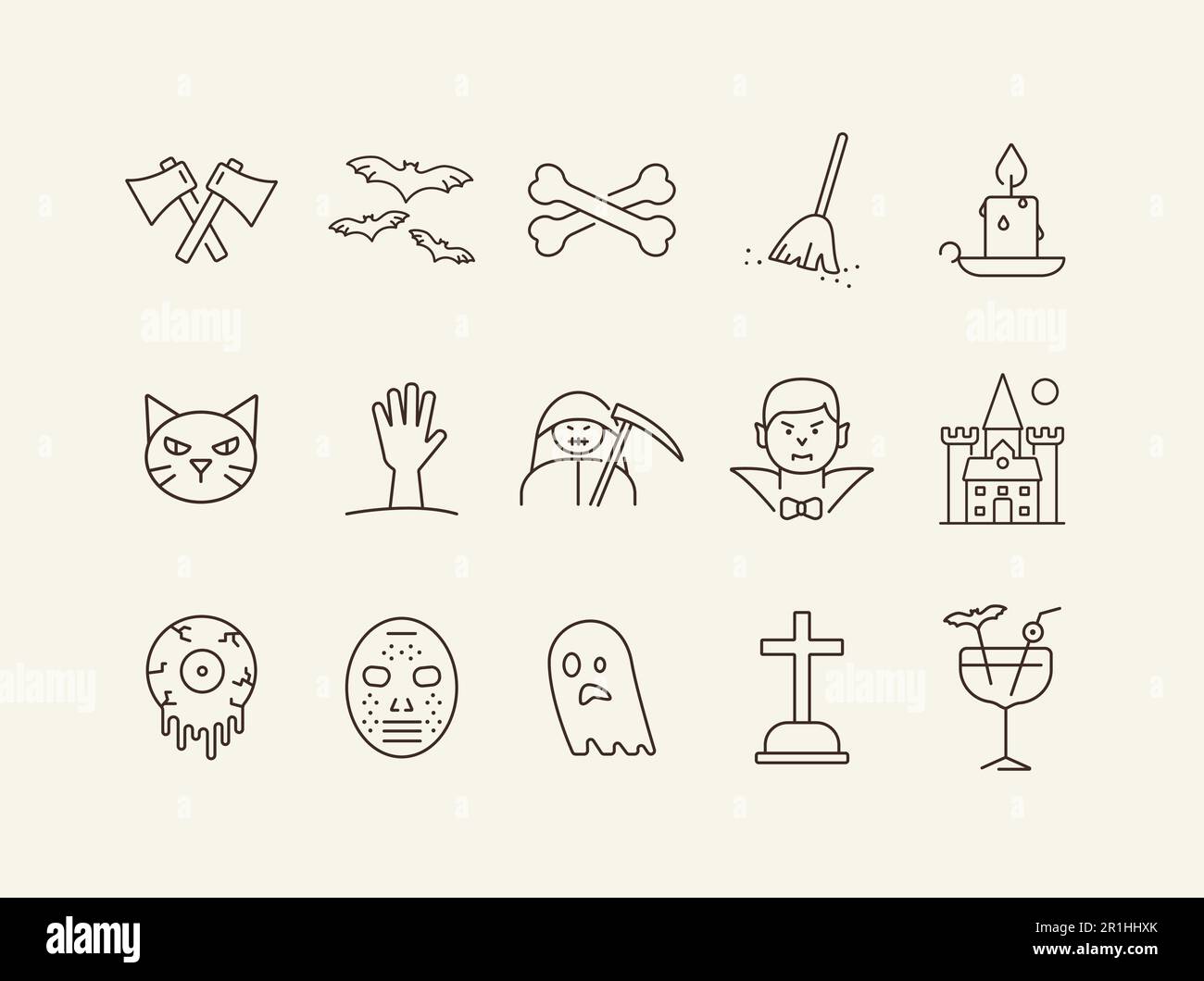 Halloween symbolic icons Stock Vector Image & Art - Alamy