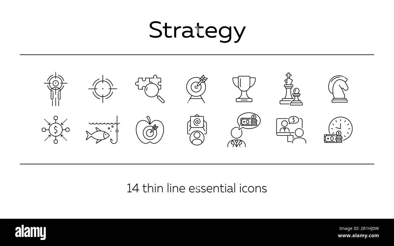 Strategy icon set Stock Vector Image & Art - Alamy
