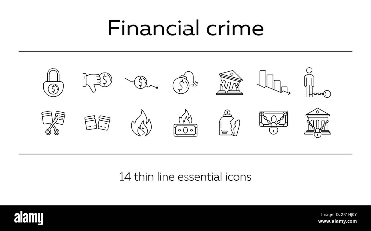 Financial crime icons Stock Vector Image & Art - Alamy
