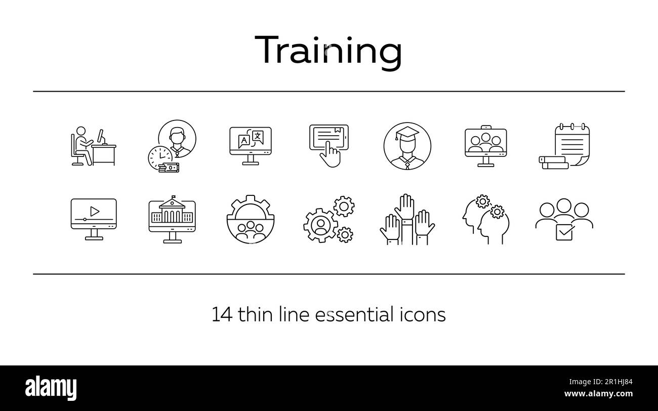 Training tutorial Black and White Stock Photos & Images - Alamy