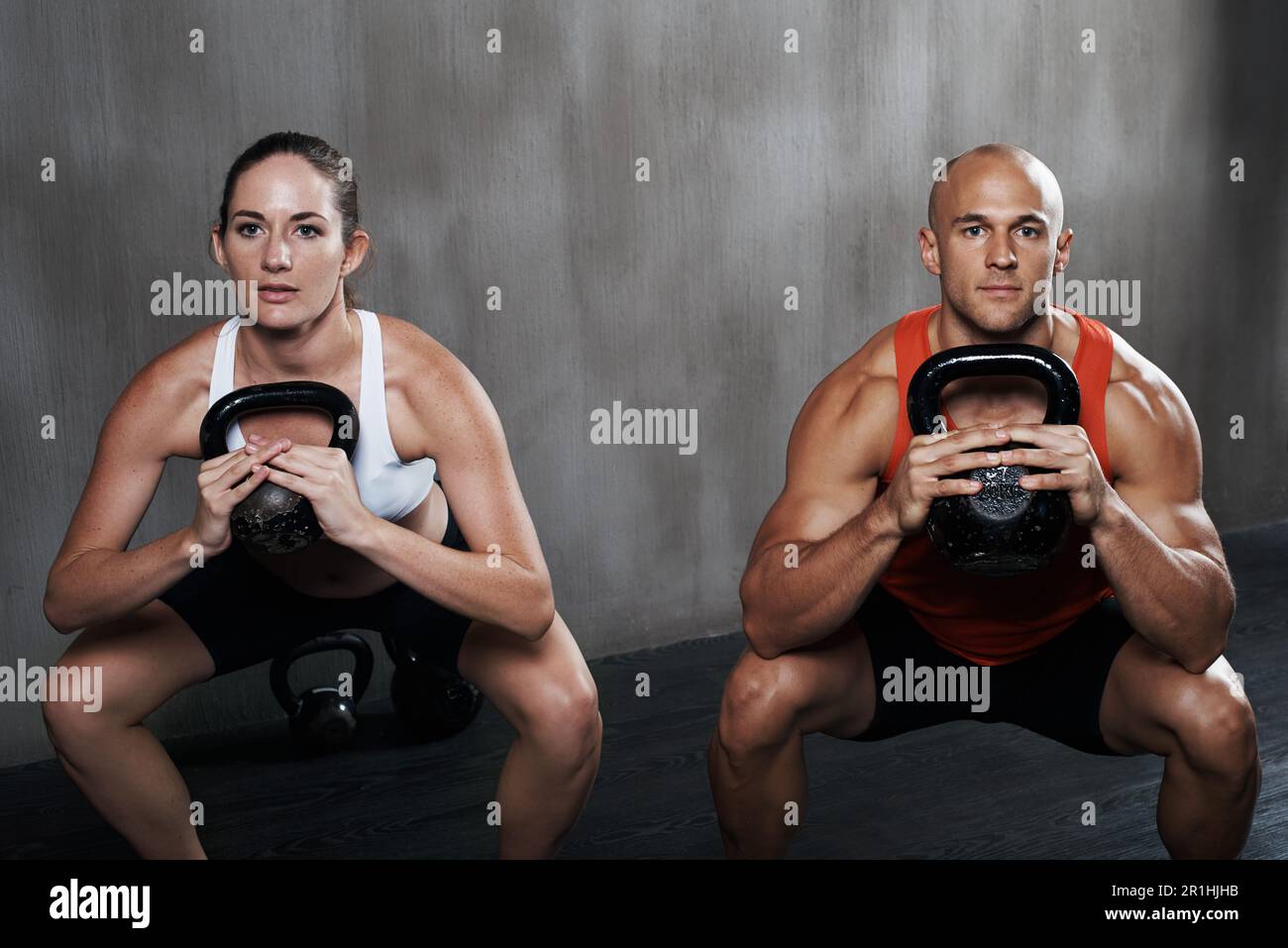 Portrait people squat fitness hi-res stock photography and images - Alamy