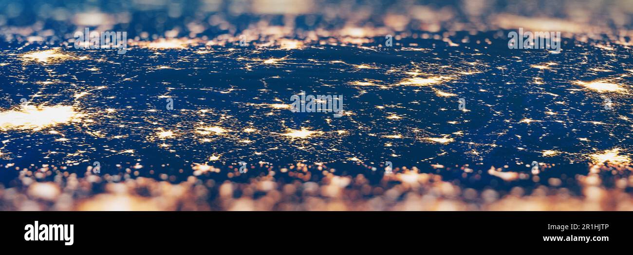 USA - Dallas, Memphis, Arkansas city lights. Elements of this image ...