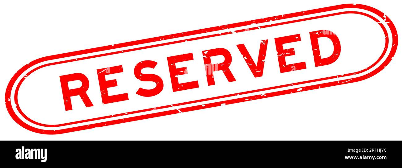 Grunge red reserved word rubber seal stamp on white background Stock ...