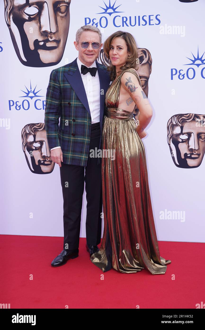 Martin Freeman and Rachel Mariam attending the Bafta Television Awards ...
