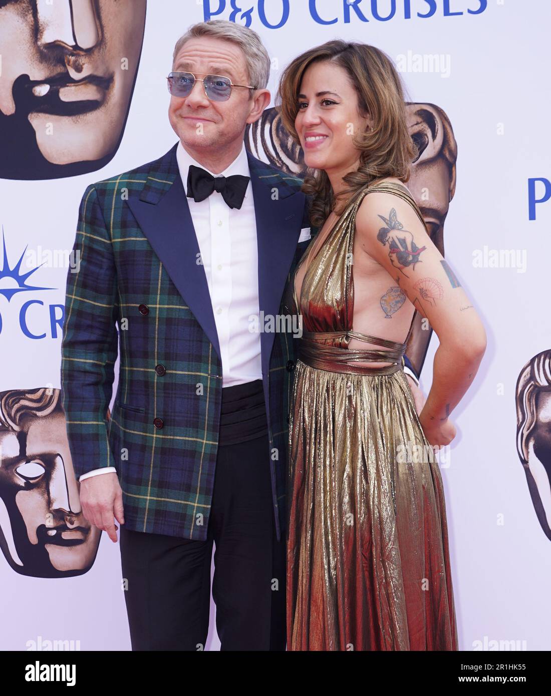 Martin Freeman and Rachel Mariam attending the Bafta Television Awards ...
