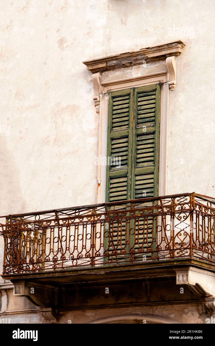 Simple Italian architecture in the lakeside city of Lecco on the ...