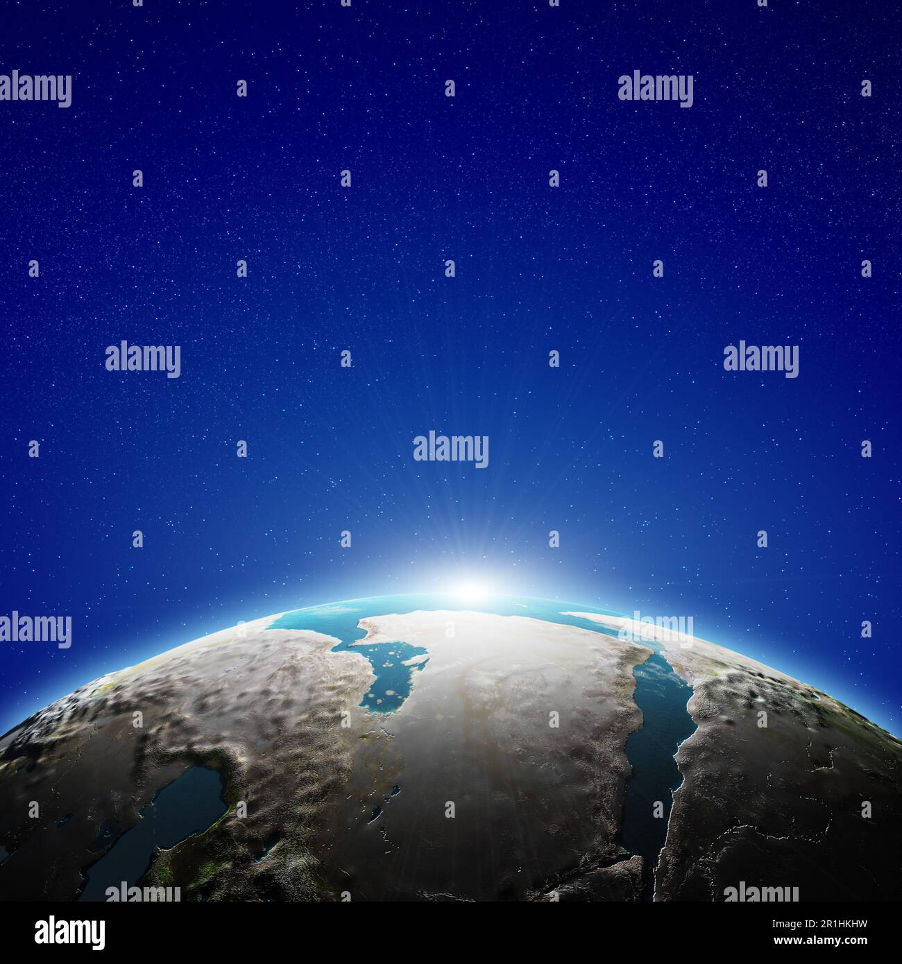 Saudi Arabia from space. Elements of this image furnished by NASA. 3d ...