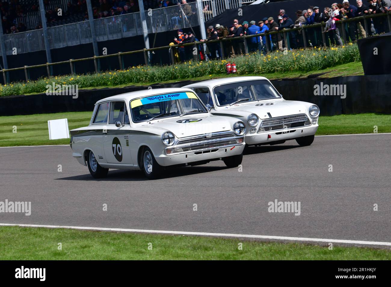 Justin Law, Rob Huff, Ford Lotus Cortina Mk1, Alex Brundle, Julian ...