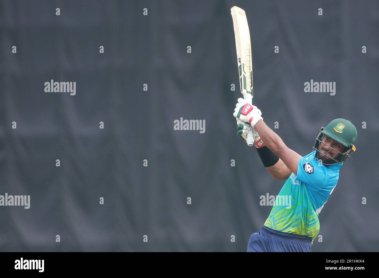 Abahani Ltd. Batter Naim Sheikh bats during the Dhaka Premier Division ...