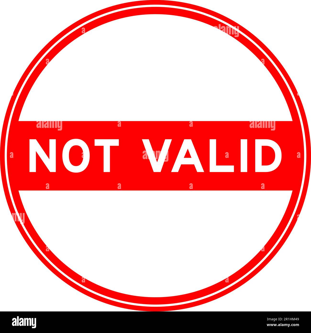 Red Color Round Seal Sticker In Word Not Valid On White Background Stock Vector Image And Art Alamy