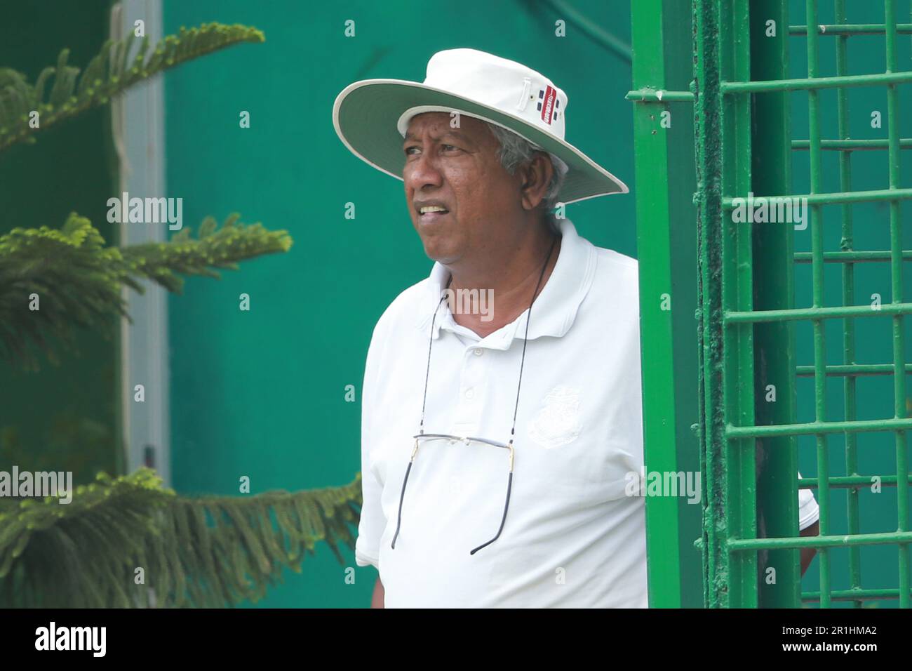 The Sher-e-Bangla National Stadium head curator Gamini de Silva during ...