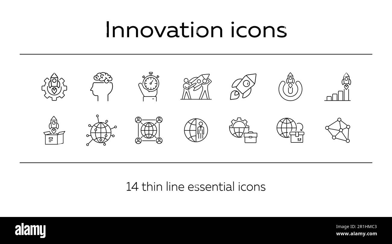 Innovation icons. Set of line icons Stock Vector Image & Art - Alamy