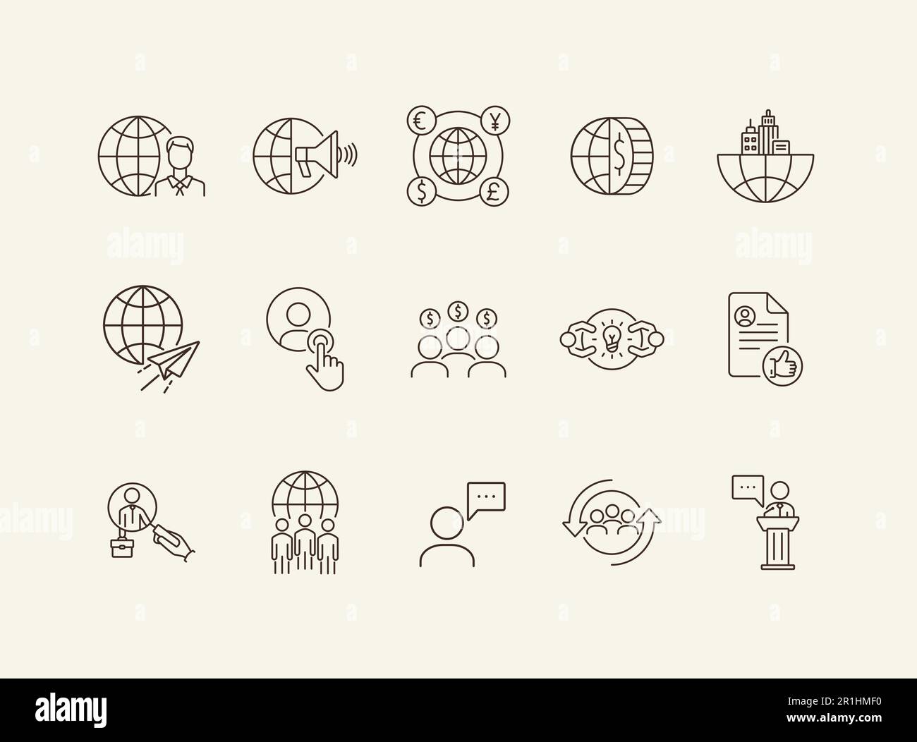 Prospect line icon set Stock Vector Image & Art - Alamy