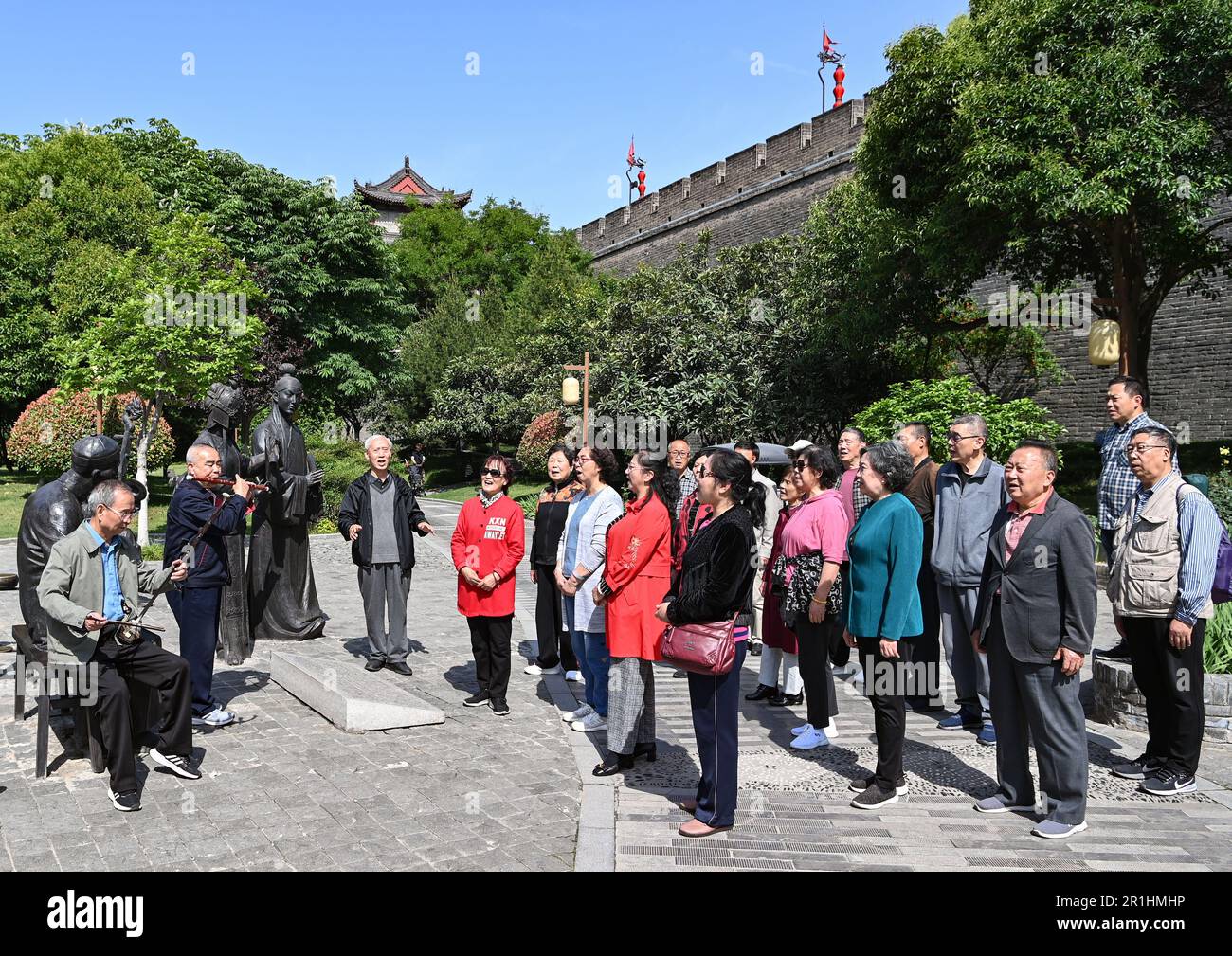 Xi'an, China's Shaanxi Province. 12th May, 2023. Members of a chorus ...