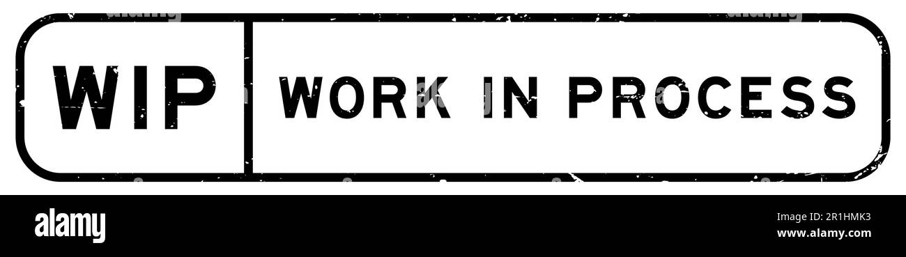 Grunge black WIP work in process word square rubber seal stamp on white ... Grunge black WIP work in process word square rubber seal stamp on white ...