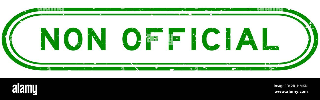 Grunge green non official word rubber seal stamp on white background ...