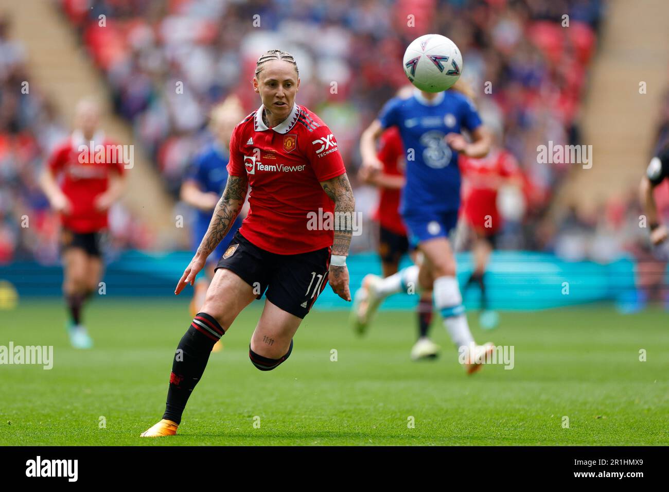 London, UK. 14th May, 2023. Leah Galton (11 Manchester United) in ...