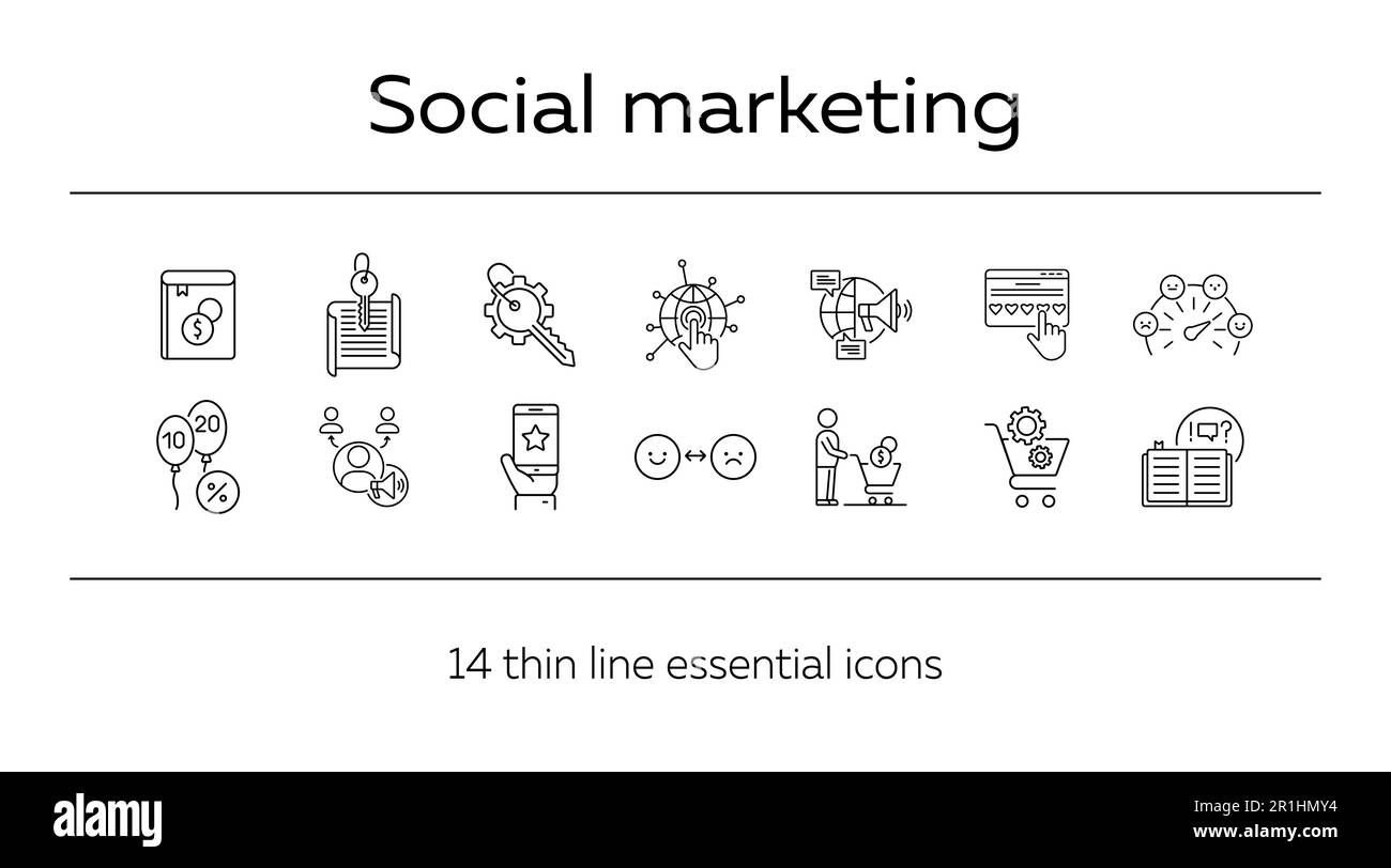 Social marketing icons Stock Vector Image & Art - Alamy