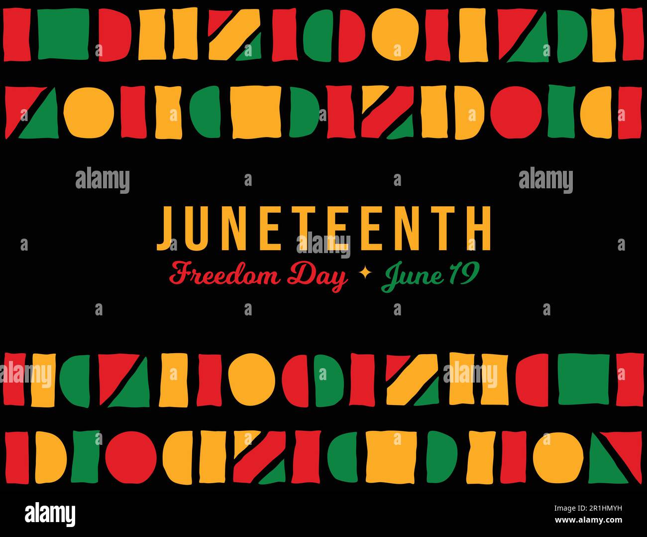 Juneteenth Independence Day Hand Drawn Pattern Background Vector Illustration. Black History ...