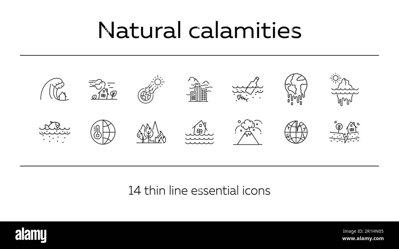 Natural calamities icons Stock Vector Image & Art - Alamy