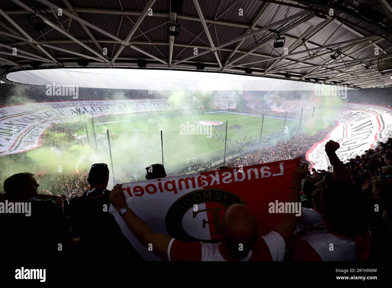 Feyenoord with a banner for a supporter hi-res stock photography and ...