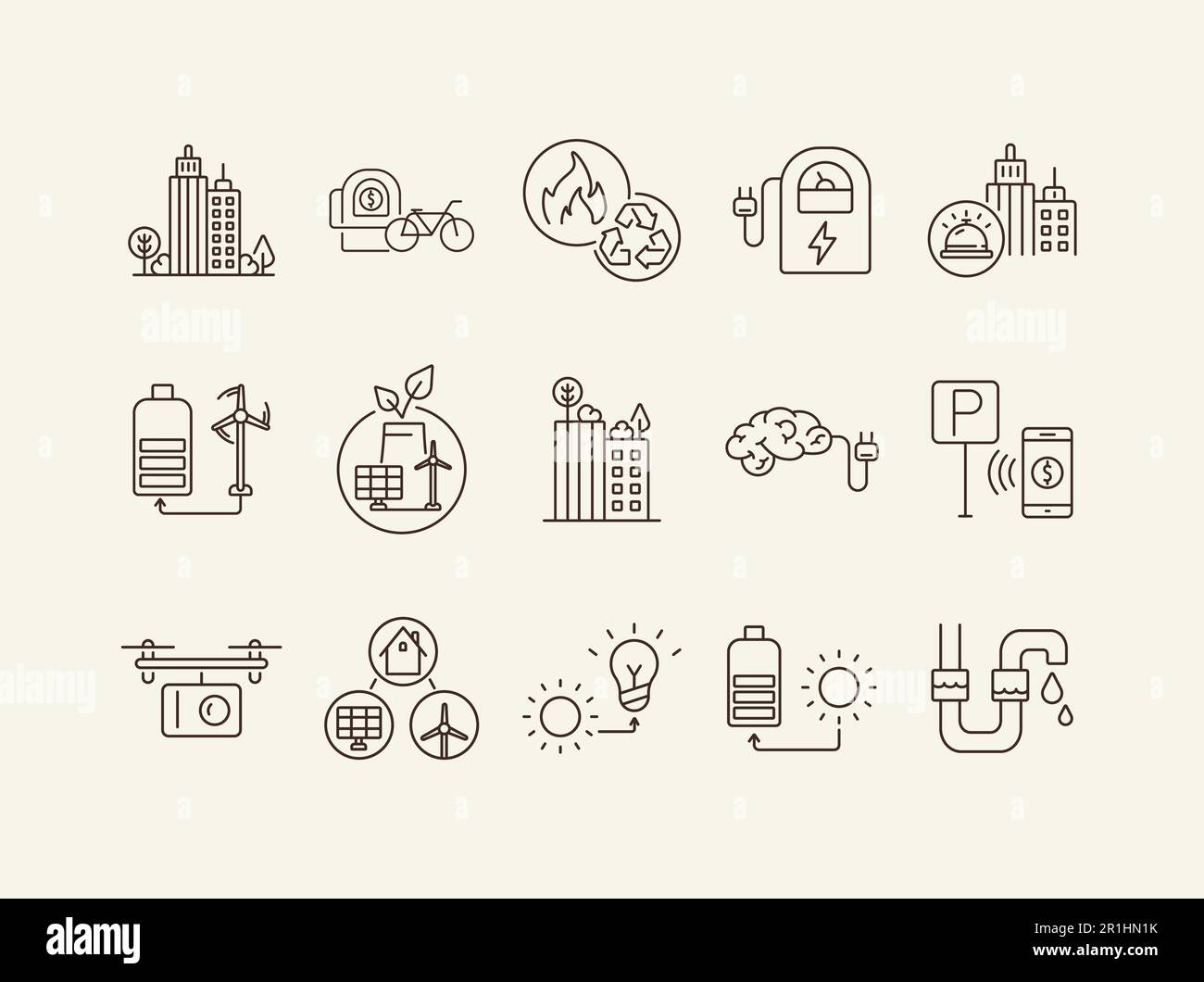 Ecological energy source icons Stock Vector Image & Art - Alamy