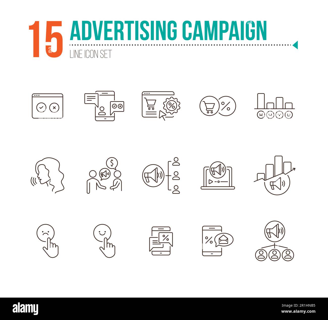 Advertising campaign icons Stock Vector Image & Art - Alamy