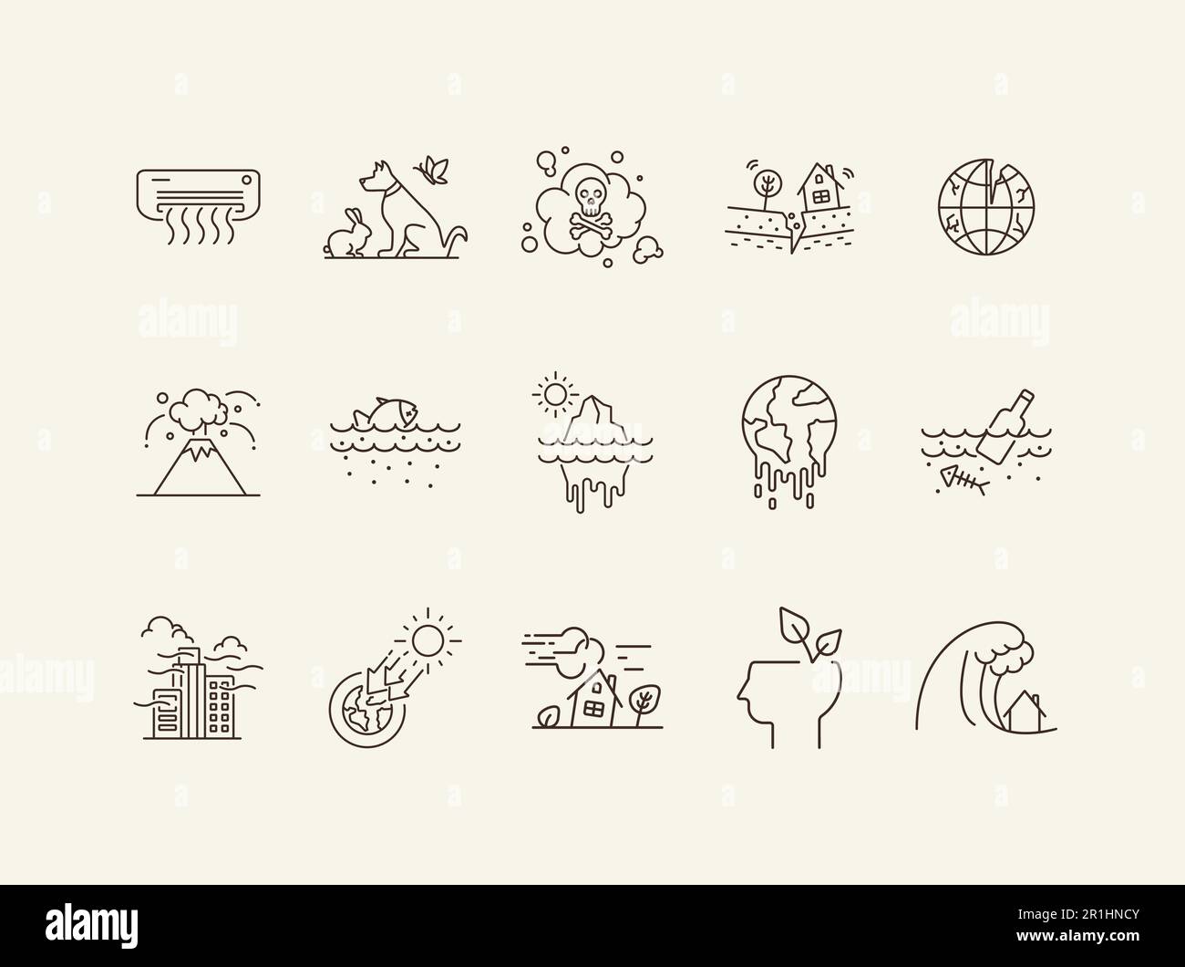 Natural catastrophes icons Stock Vector Image & Art - Alamy