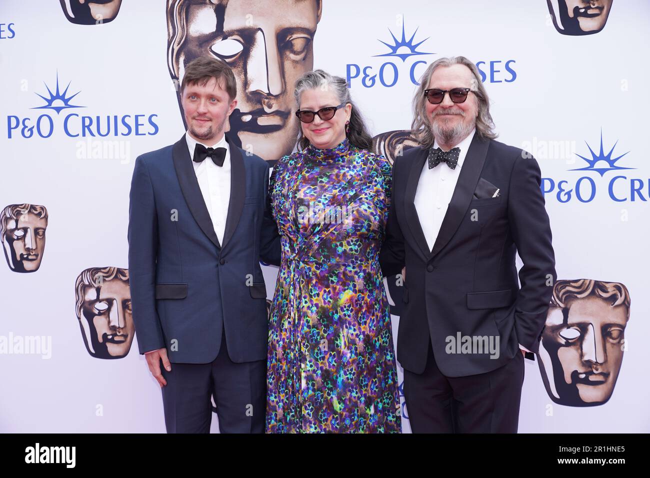 Gary Oldman (right), partner Gisele Schmidt (centre) and son Alfie ...