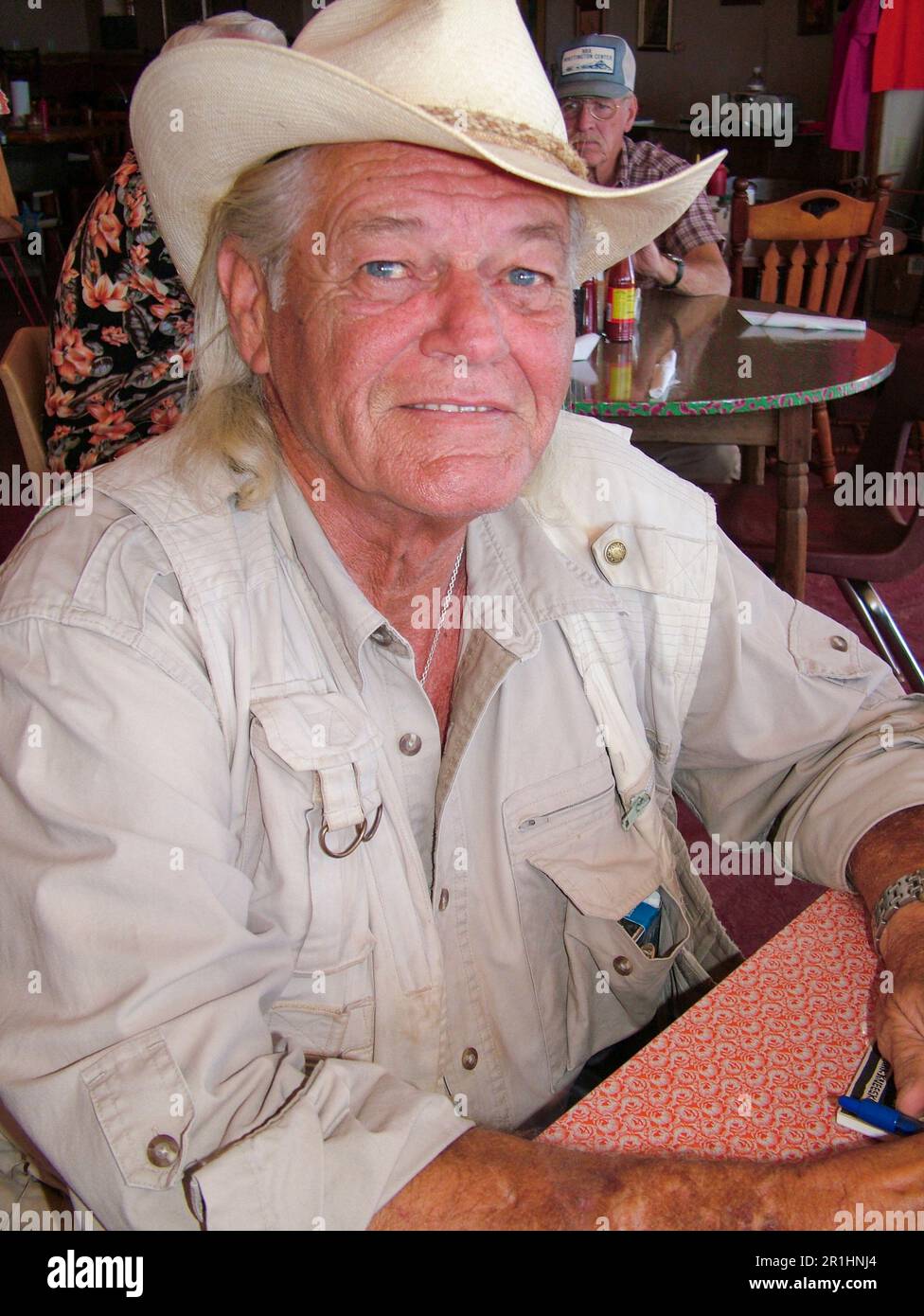 Faces of Terlingua, Texas - An Aging Cowboy Manages a Smile Stock Photo ...