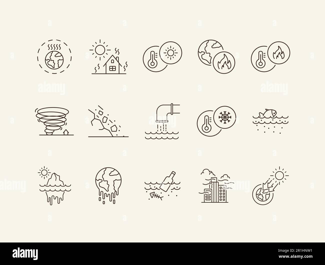 Natural hazards icons Stock Vector Image & Art - Alamy