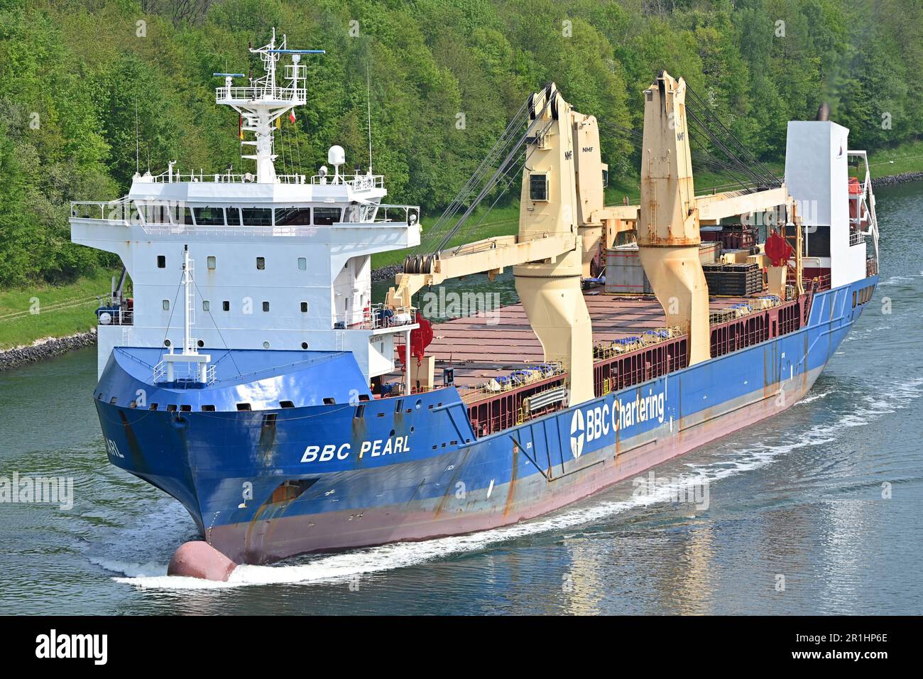 General Cargo Ship BBC PEARL passing the Kiel Canal Stock Photo - Alamy