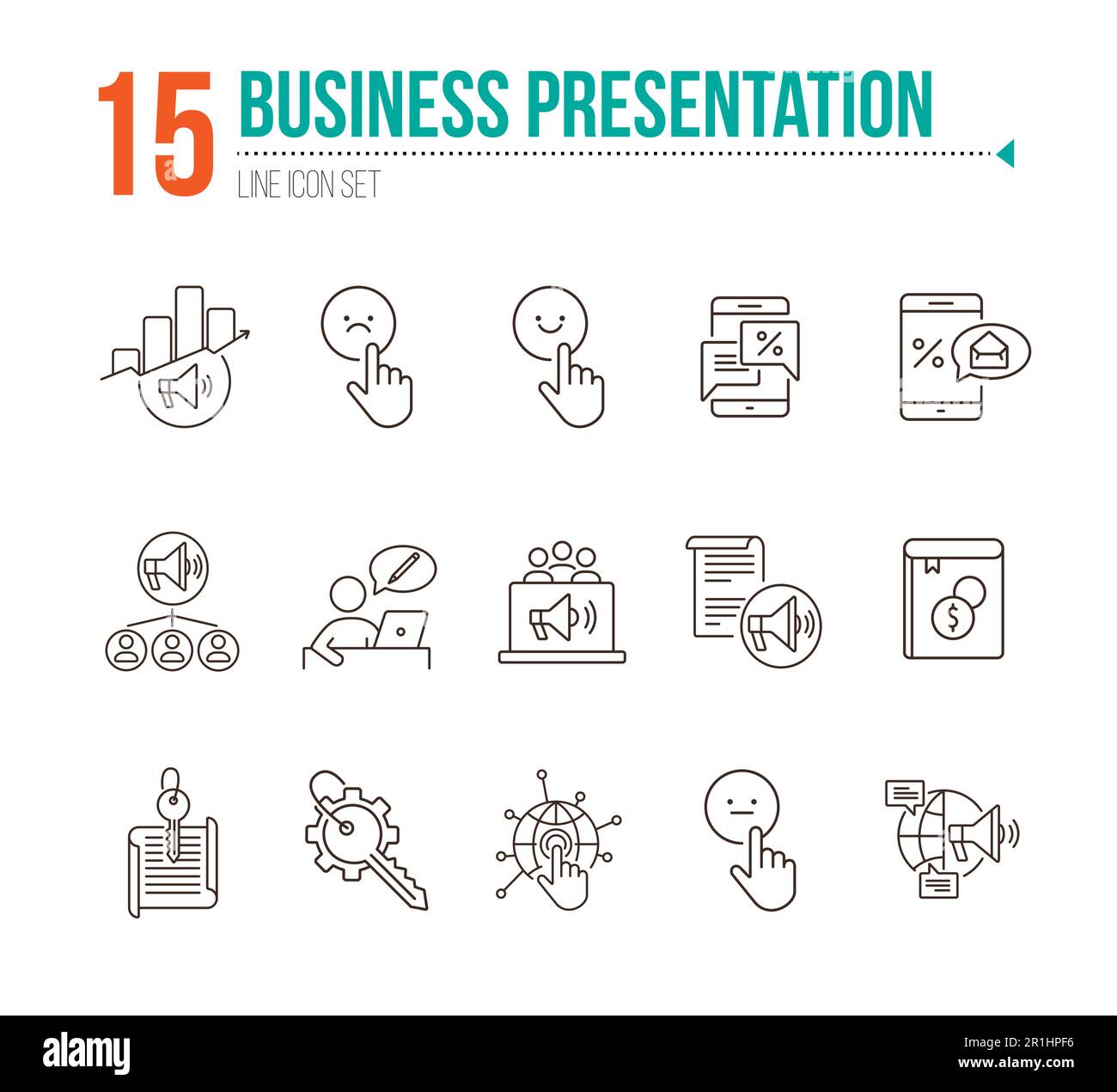 Business presentation icons Stock Vector Image & Art - Alamy
