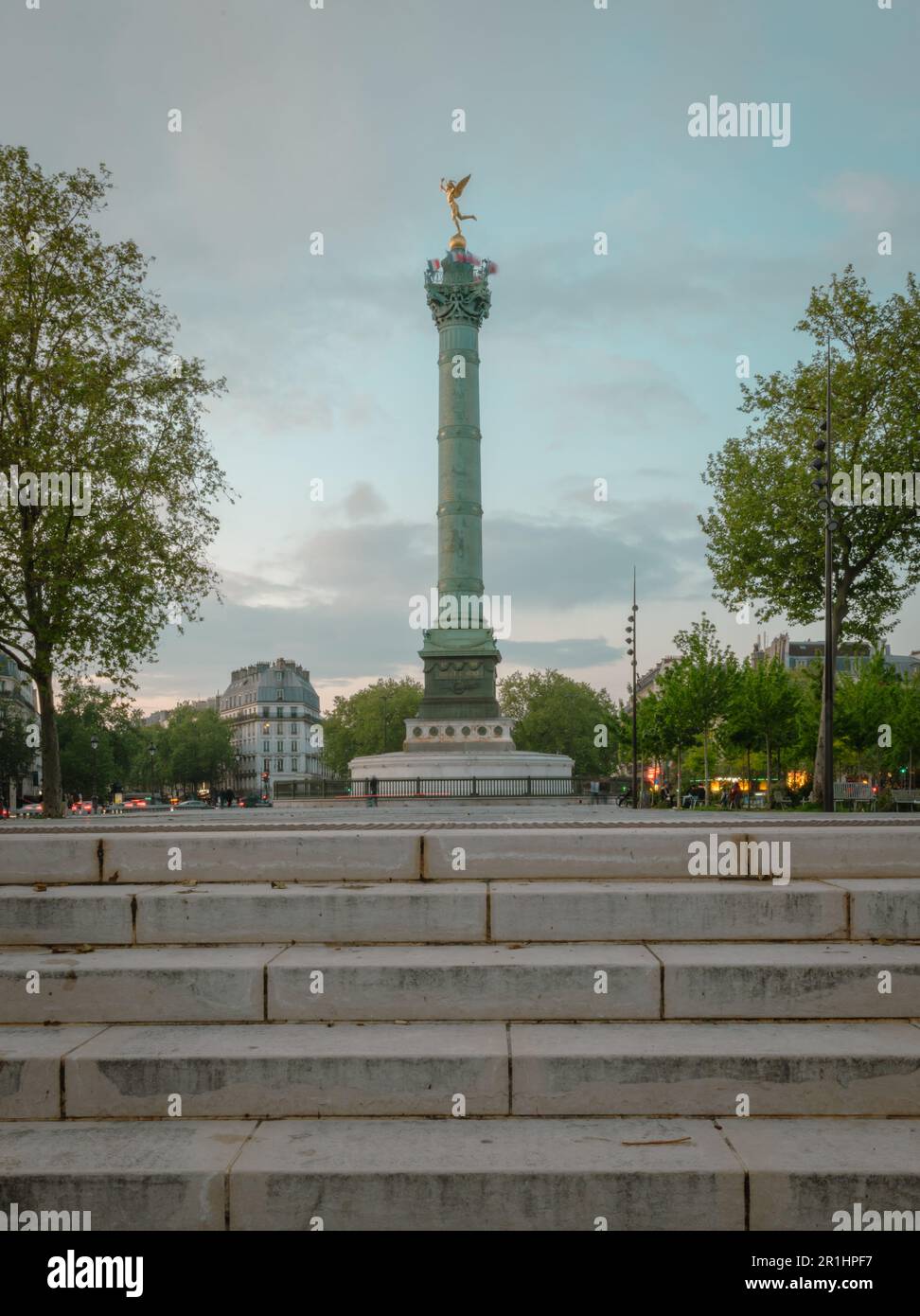 Paris, France. July Column monumental column in Paris commemorating the ...