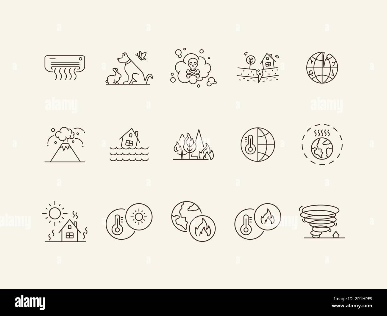 Forces of nature icons Stock Vector Image & Art - Alamy