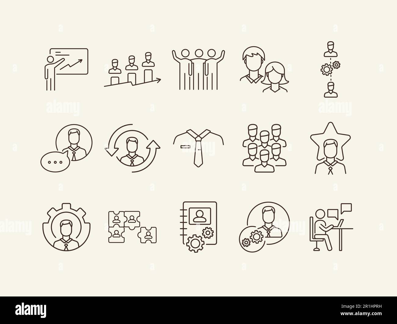 Workflow Line Icons Stock Vector Image And Art Alamy