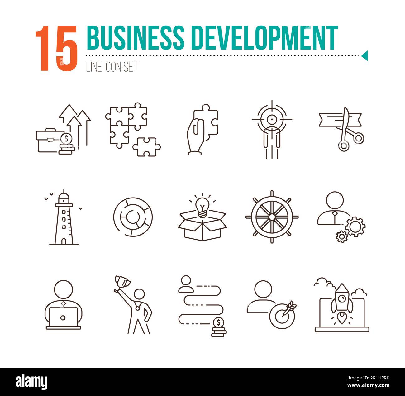 Business development icon set Stock Vector Image & Art - Alamy